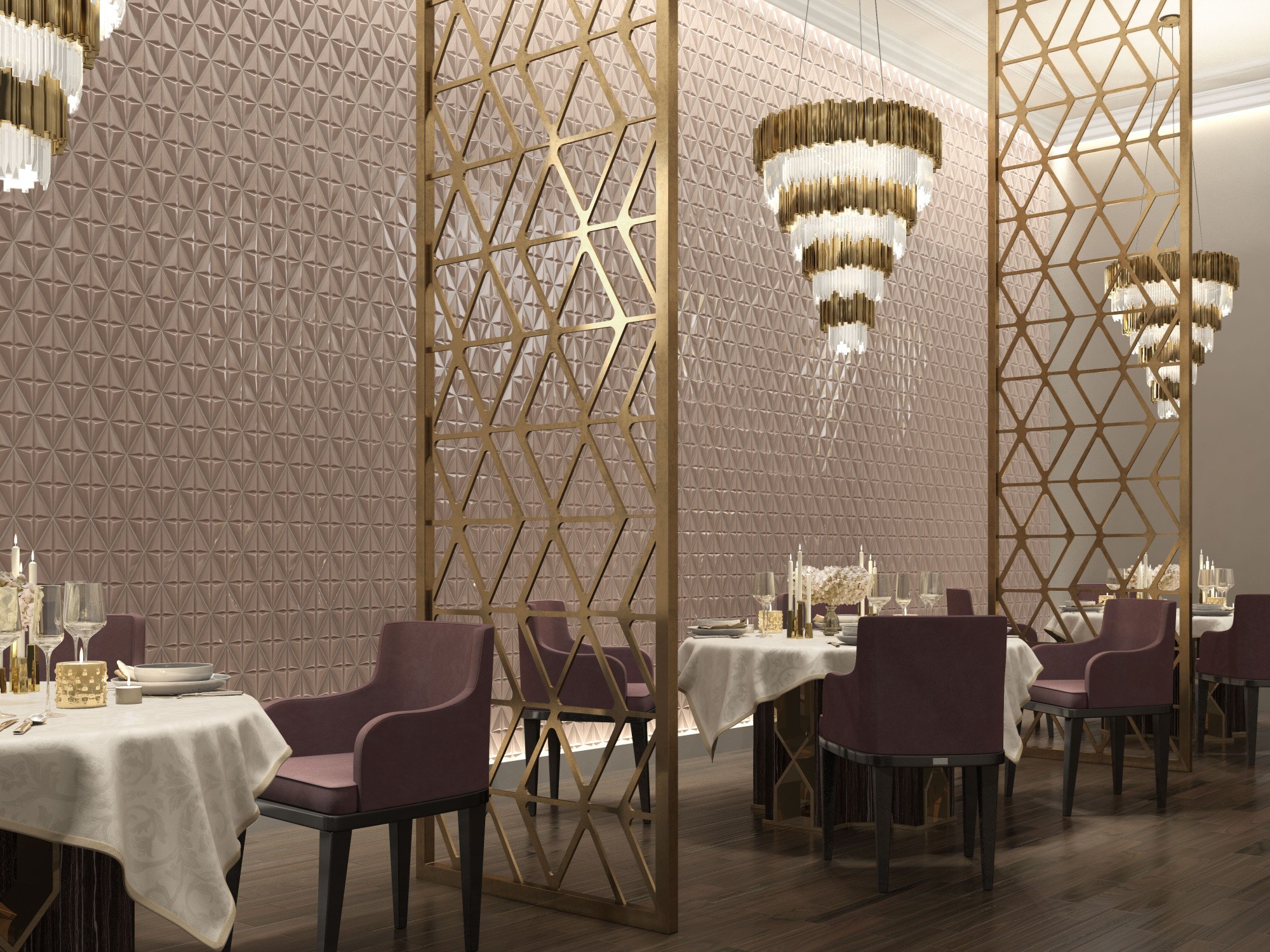 Indoor double-fired ceramic 3D Wall Tile SPACE CONCEPT - RHOMB By ...