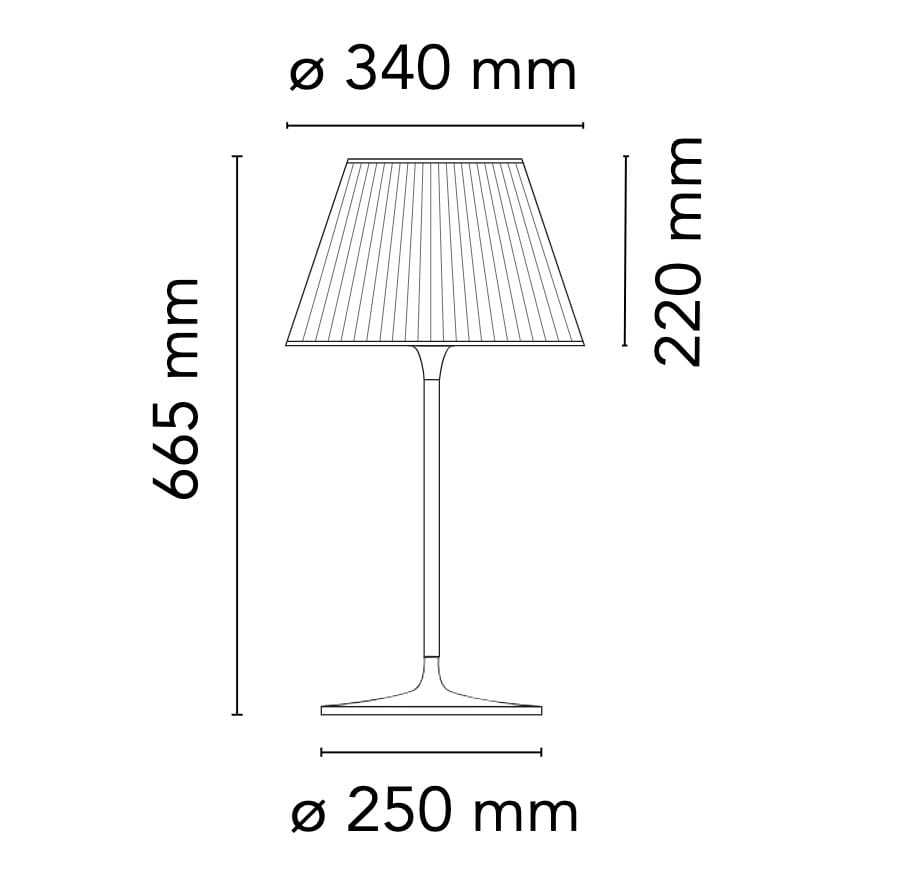 Lampada da tavolo in alluminio e vetro con dimmer ROMEO MOON T - Flos