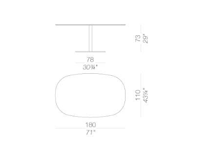 RONDÒ | Oval table RONDÒ Collection By Lapalma design Romano Marcato