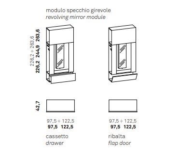 ROOMY | Mirrored wardrobe By Caccaro design Sandi Renko