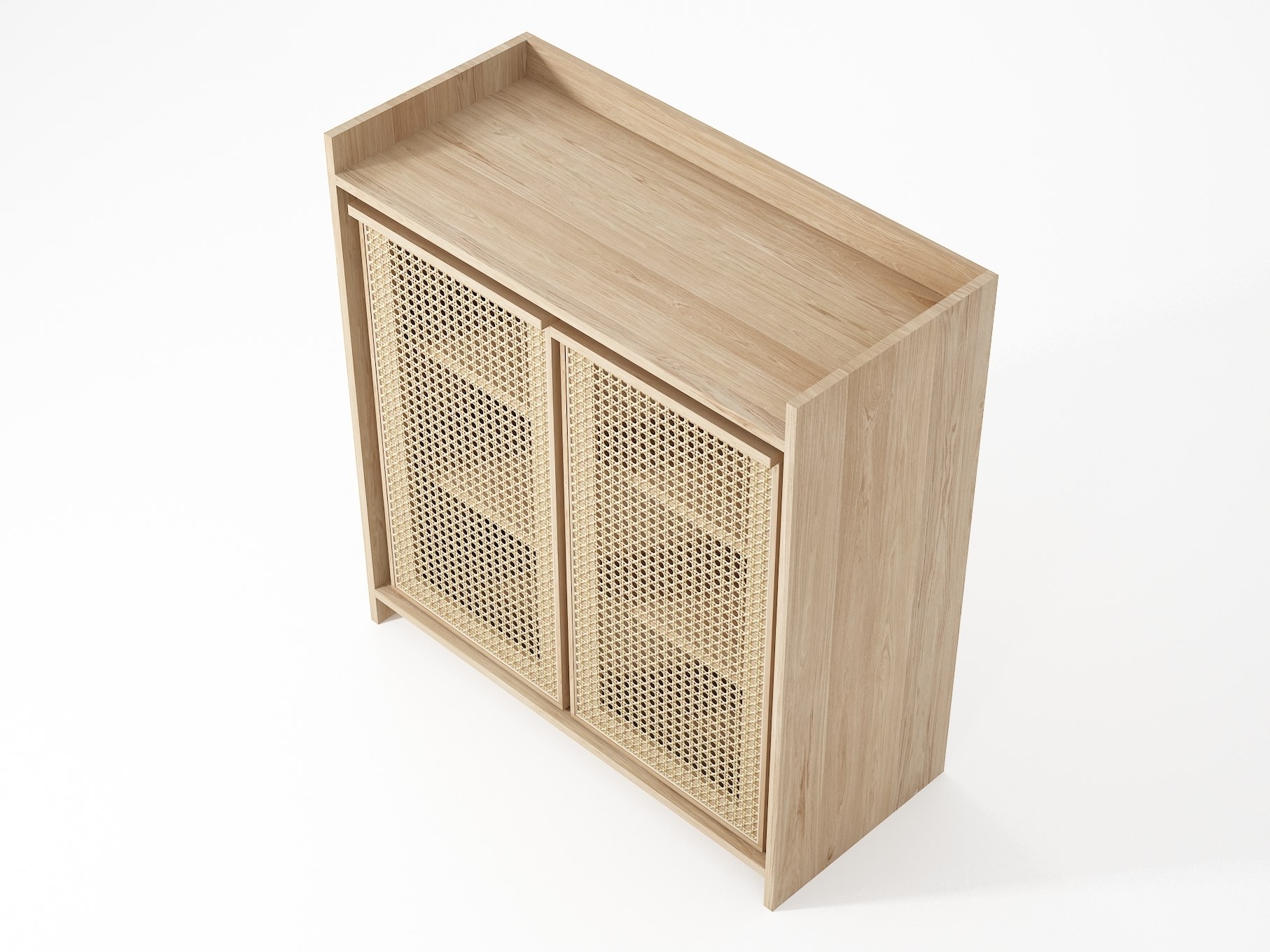 ROOTS Solid wood and rattan sideboard with doors By KARPENTER | design ...