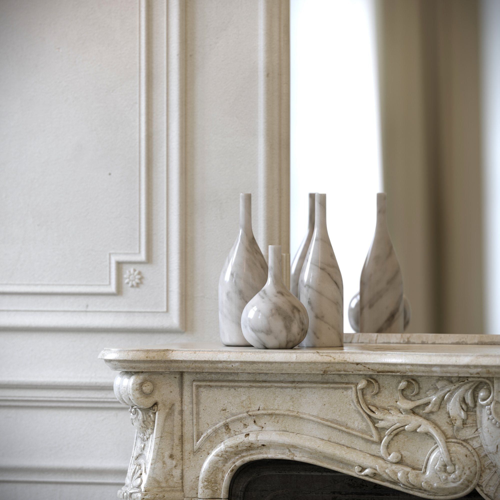 ROSA | Carrara marble decorative object Carrara marble decorative ...