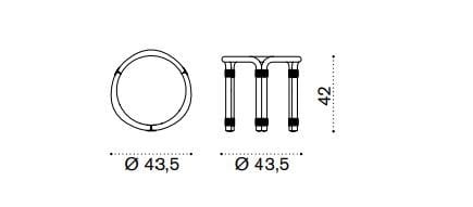 ROTIN Round coffee table with marble and cement top By Ethimo | design ...