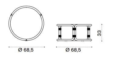 ROTIN | Round coffee table Rotin Collection By Ethimo design Studio ...