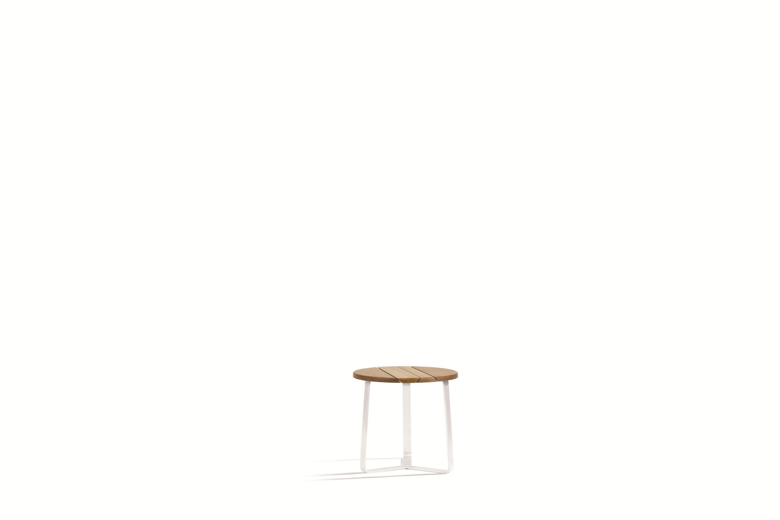 GIRO 42 Round aluminium and wood coffee table By MANUTTI