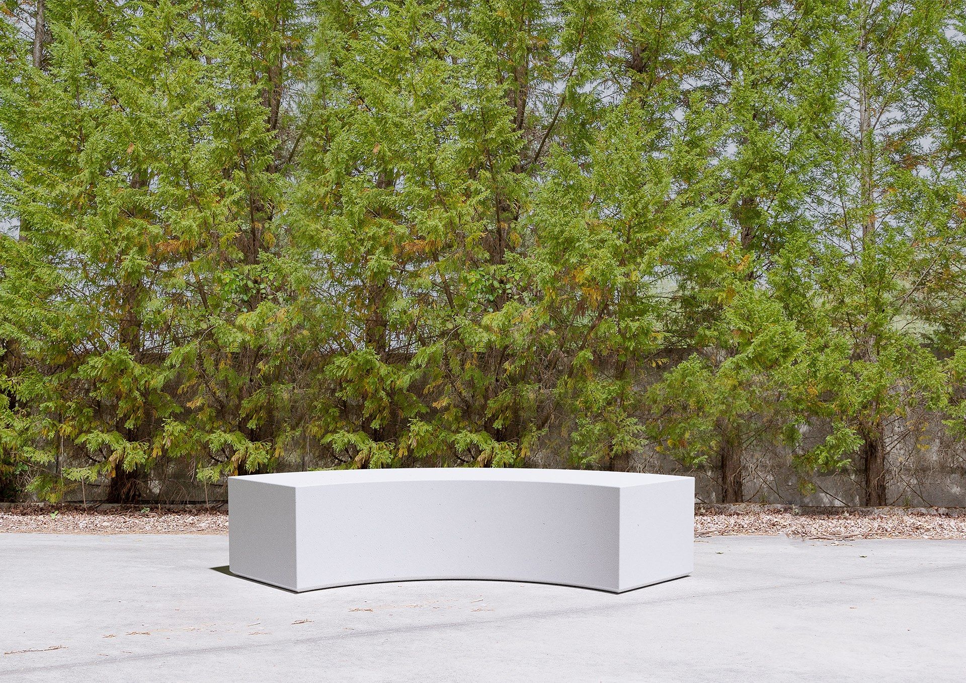 Sectional Curved concrete Bench ROUND B Basic Collection By SIT
