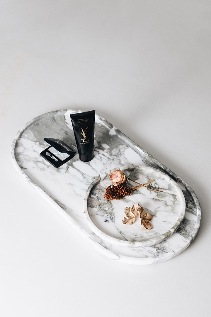 Round marble tray ROUND PLATE ARABESCATO By Maami Home design Fábio ...