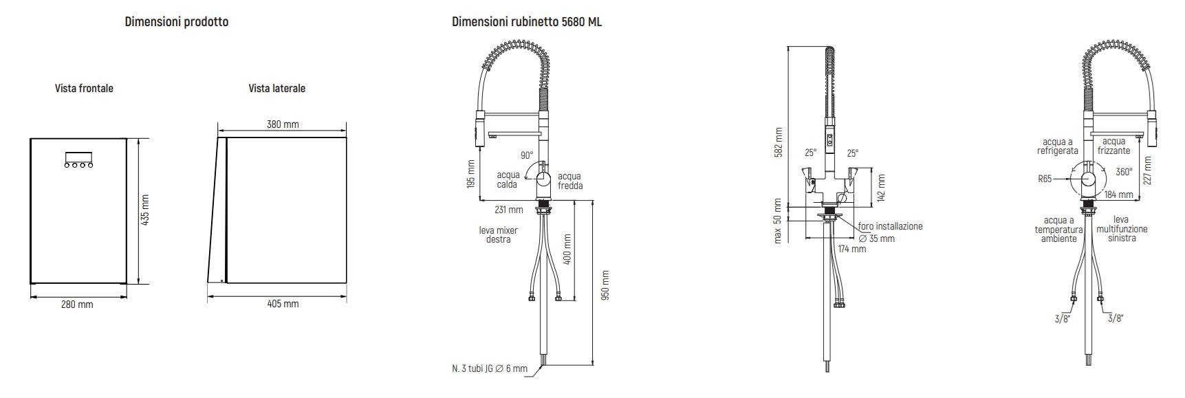 ROW5UC | Dispenser acqua potabile Dispenser acqua filtrata con ...