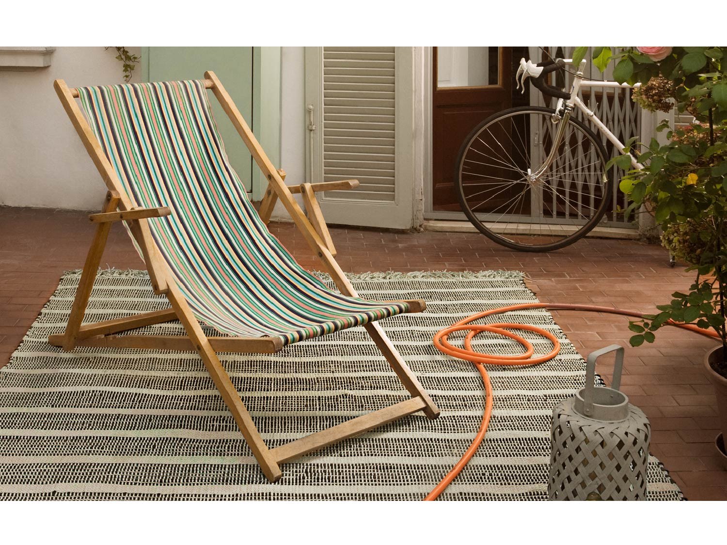 Handmade striped polyester rug RUBBER TUBE Flat weave rugs Collection ...