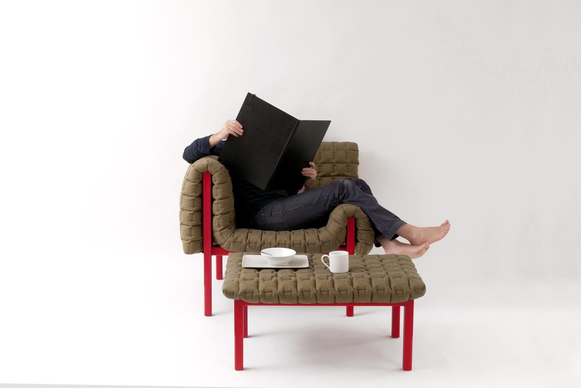 RUCHÉ Fabric easy chair with armrests By Ligne Roset | design Inga Sempé