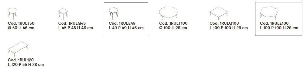 RULER | Hexagonal coffee table By Tacchini