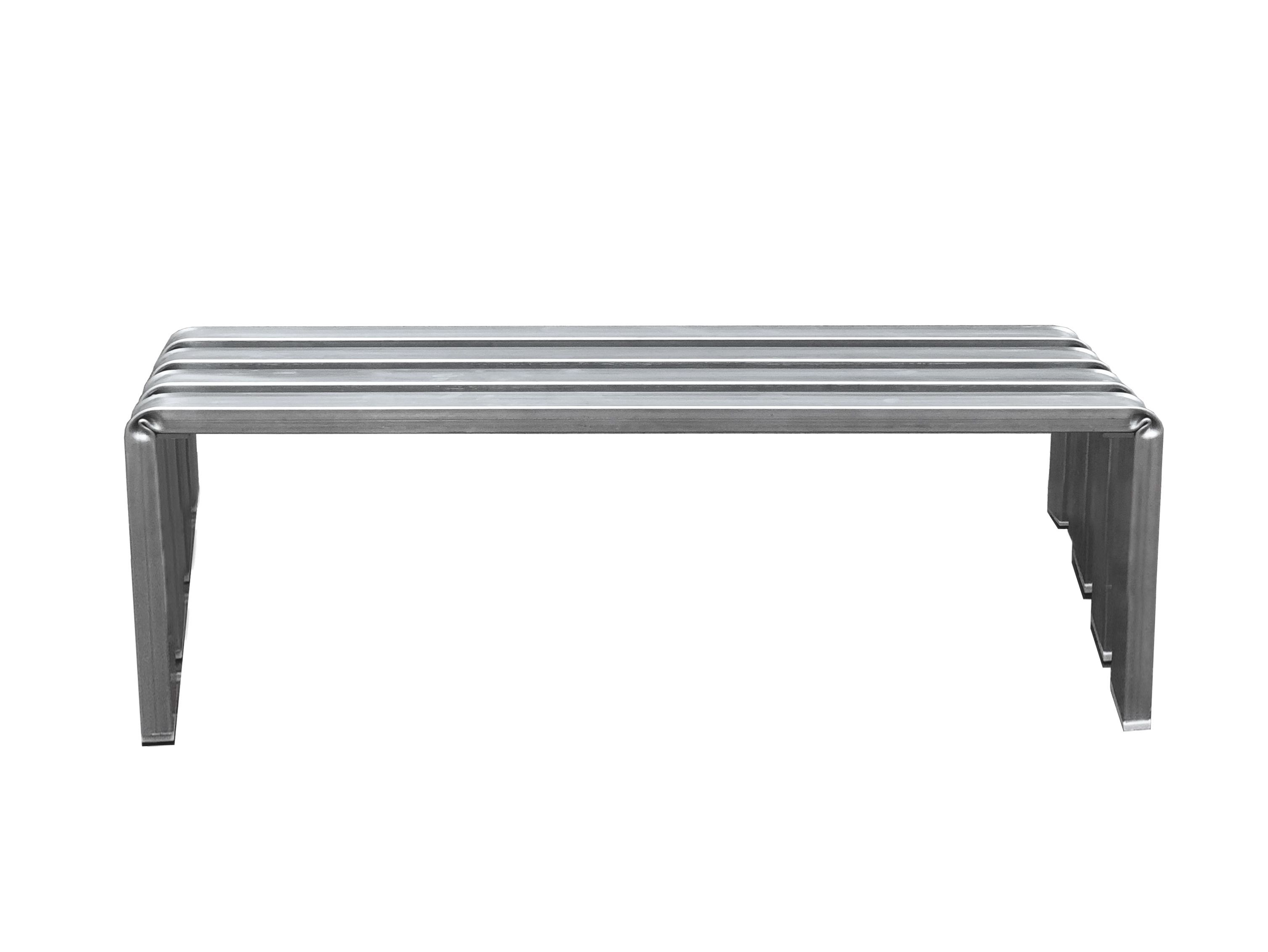 RUNWAY | Galvanized steel bench By Situér
