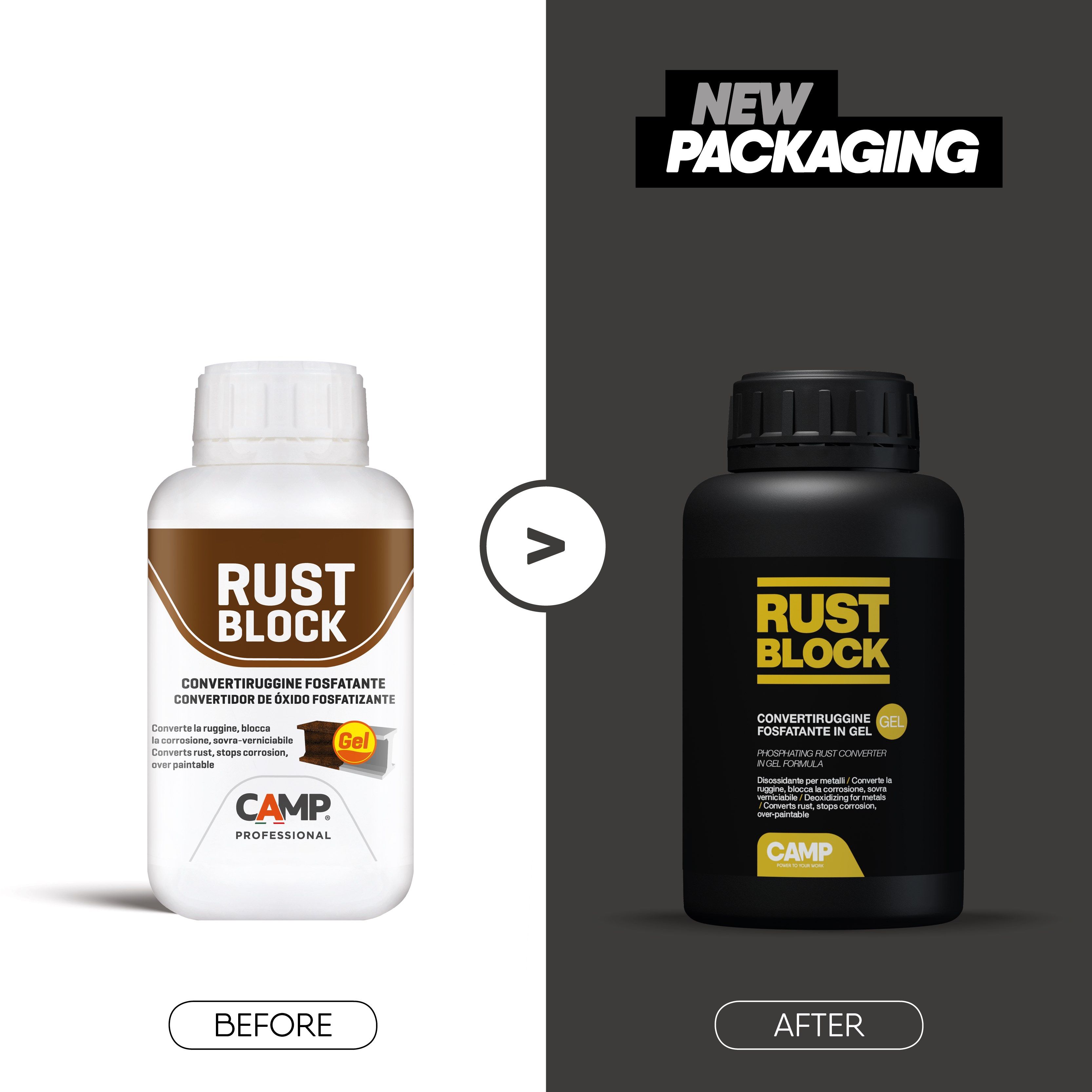RUST BLOCK ® GEL Rust prevention and converter product By CAMP