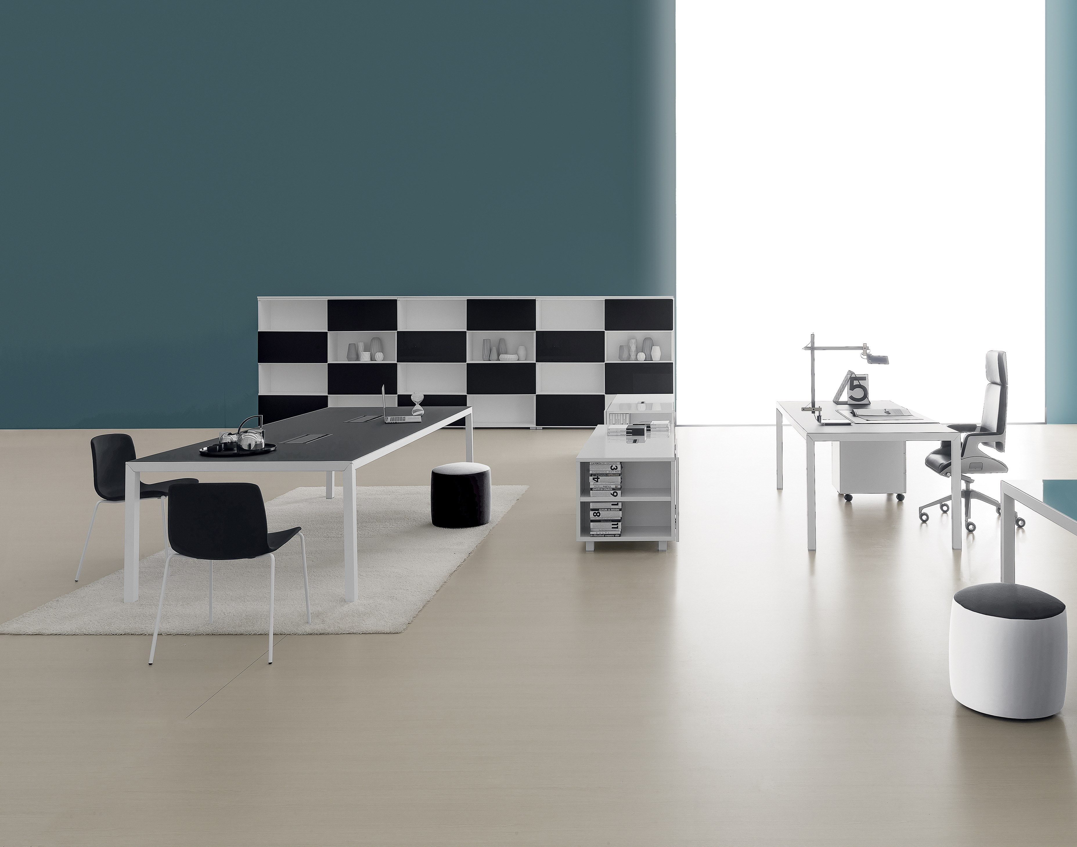 RYM Sectional extruded aluminium and melamine office desk By DVO ...