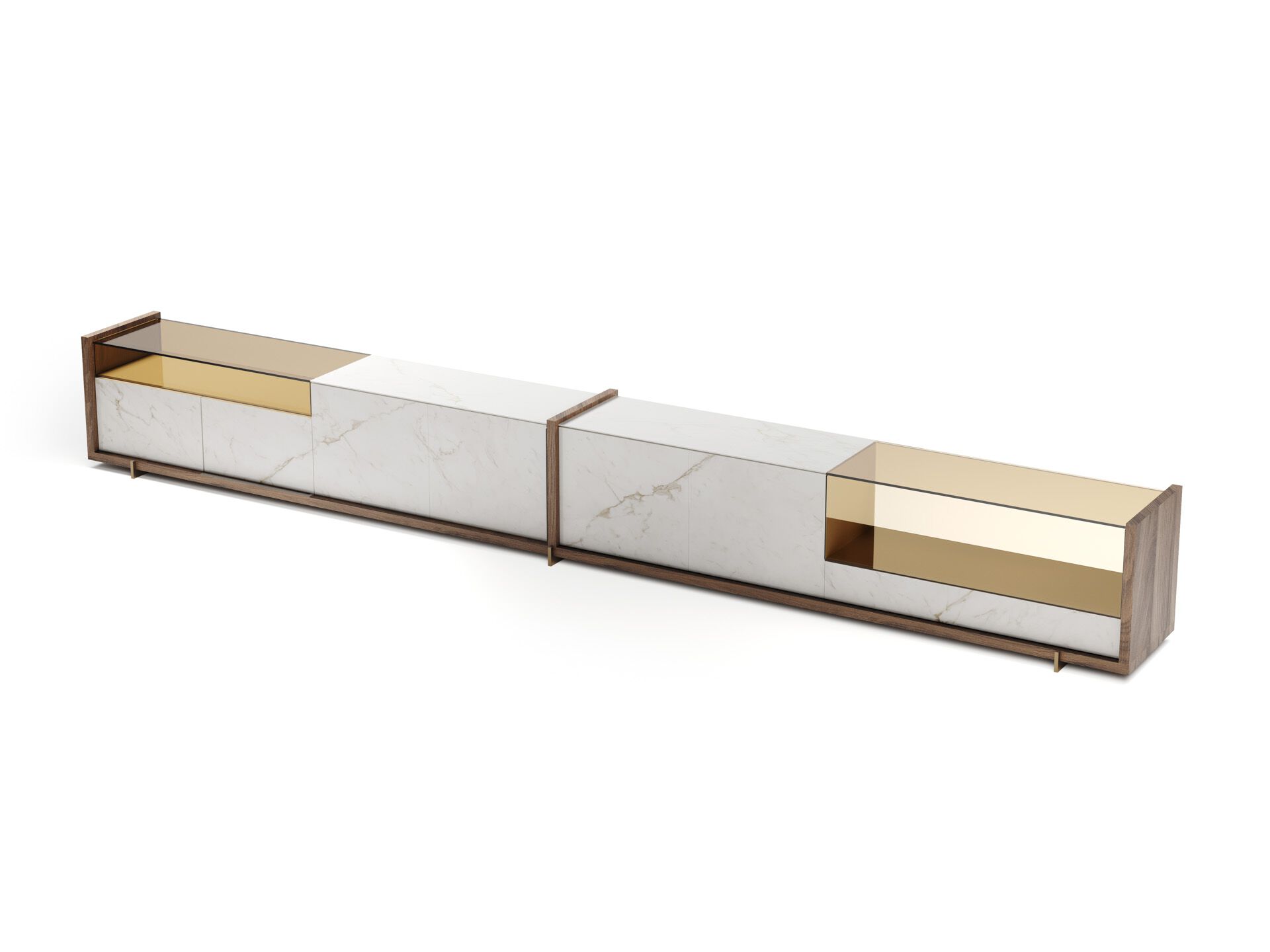 URO BUFFET SYSTEM Glass and MarmoReflex sideboard By Reflex | design ...