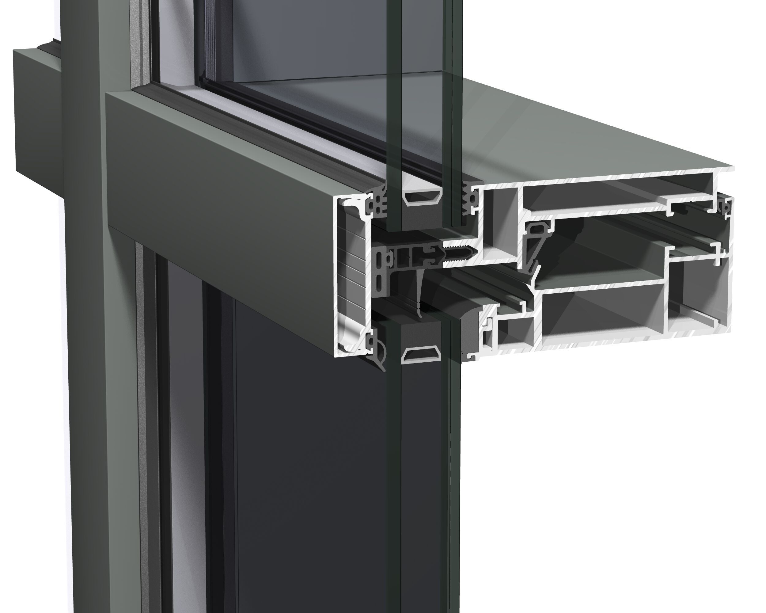 CONCEPTWALL 60 HIDDEN VENT Continuous facade system By Reynaers Aluminium