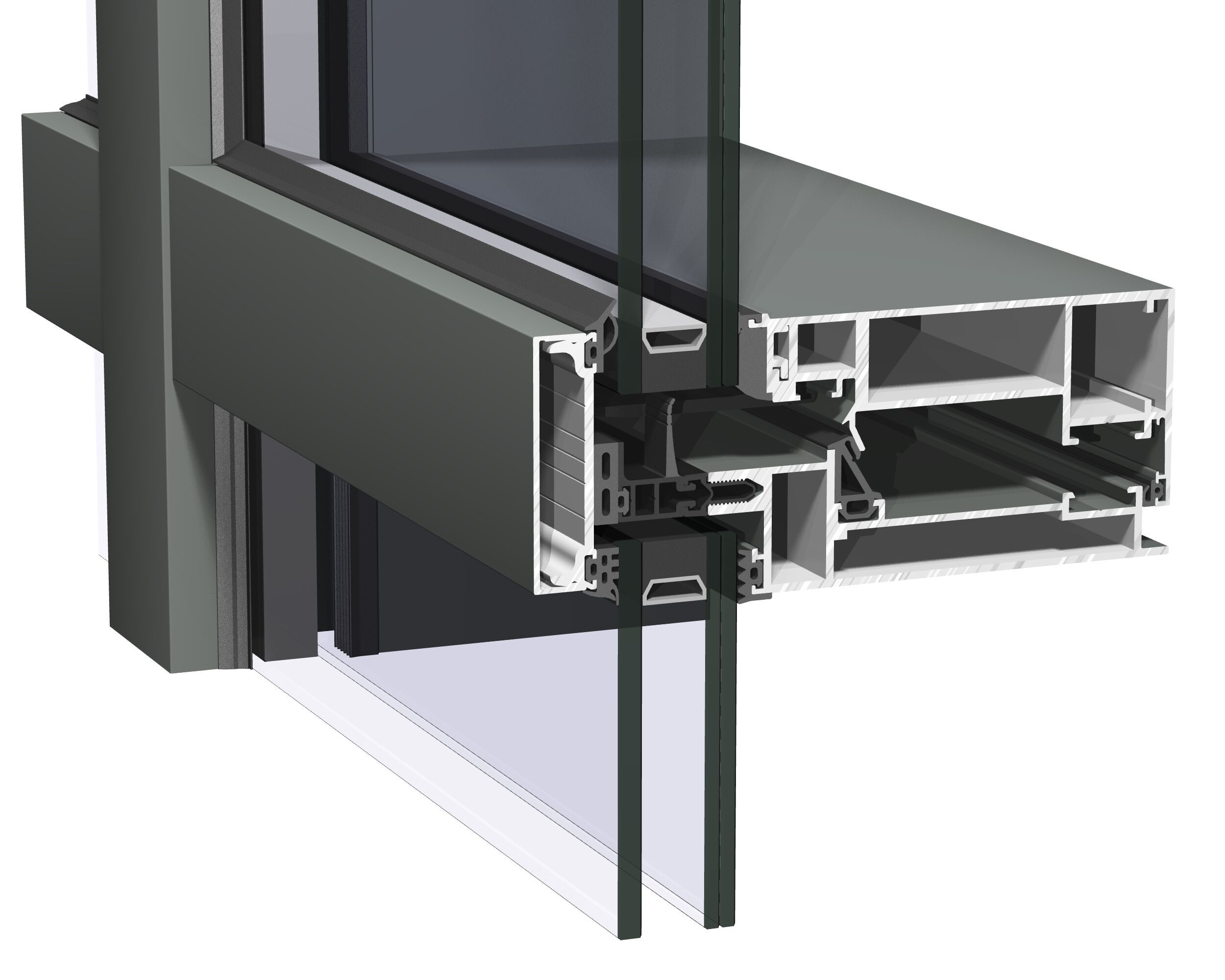 CONCEPTWALL 60 HIDDEN VENT Continuous facade system By Reynaers Aluminium