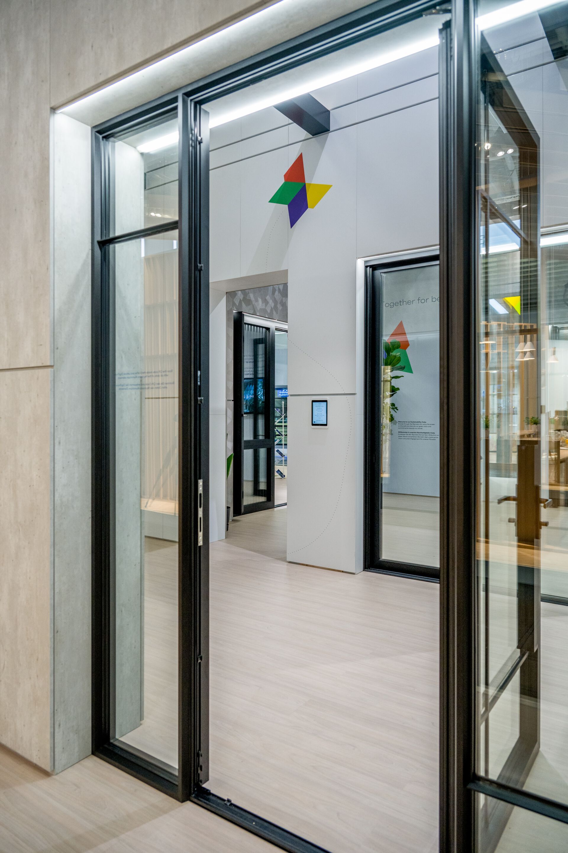 SLIM LINE 38 ULTRA SLIM Aluminum hinged door with double glass By ...