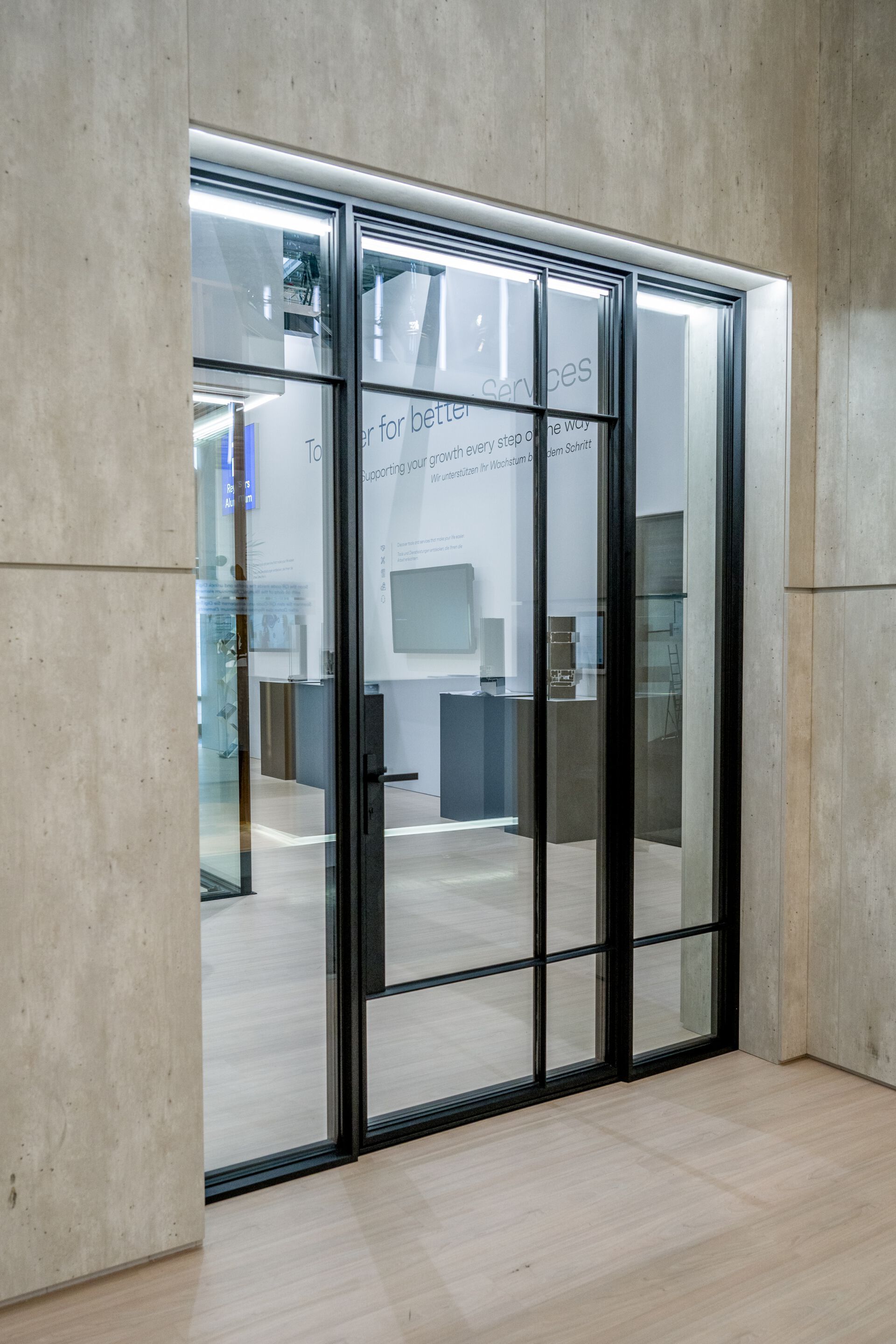 SLIM LINE 38 ULTRA SLIM Aluminum hinged door with double glass By ...