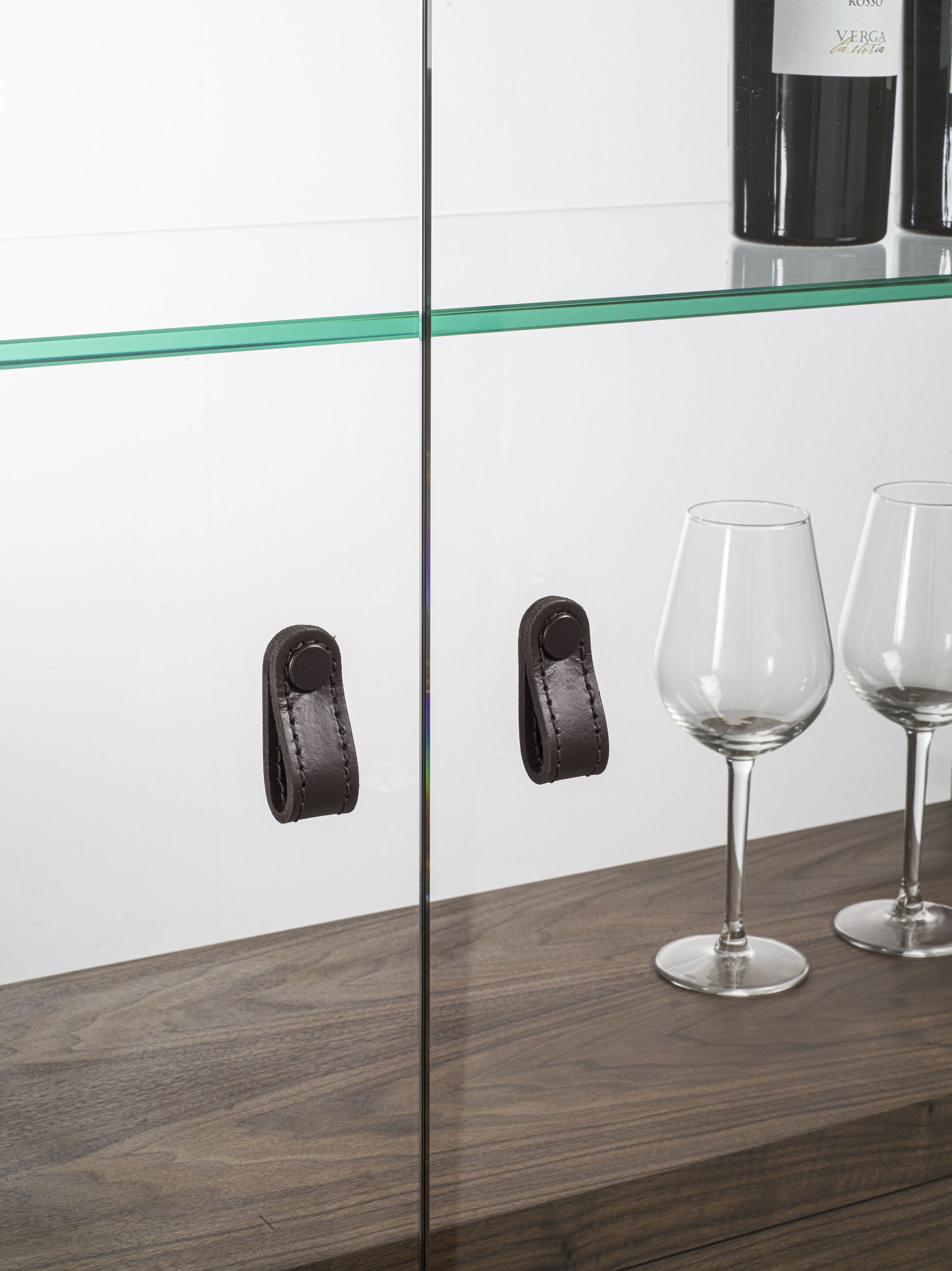 REFLEX Cabinet in solid wood and blockboard with glass back By Riva 1920