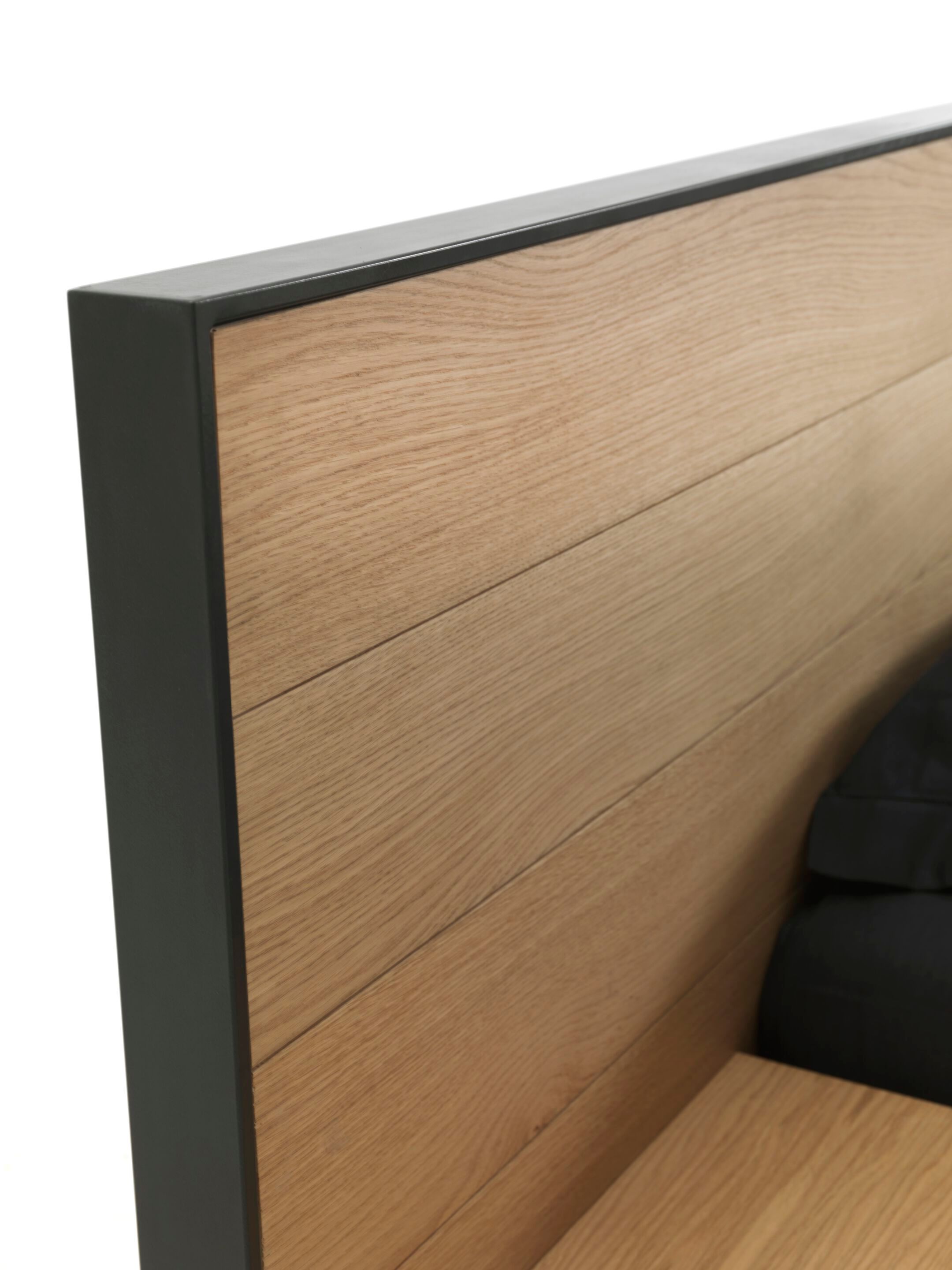 RIALTO Wood veneer bed with integrated nightstands By Riva 1920 ...