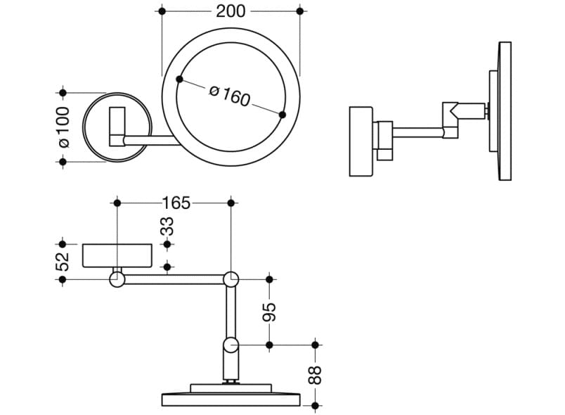 Round shaving mirror Mirrors Collection By HEWI