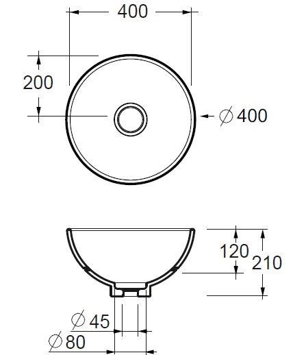 Lavabo rond Vasque à poser rond en Corian® By GUGLIELMI RUBINETTERIE