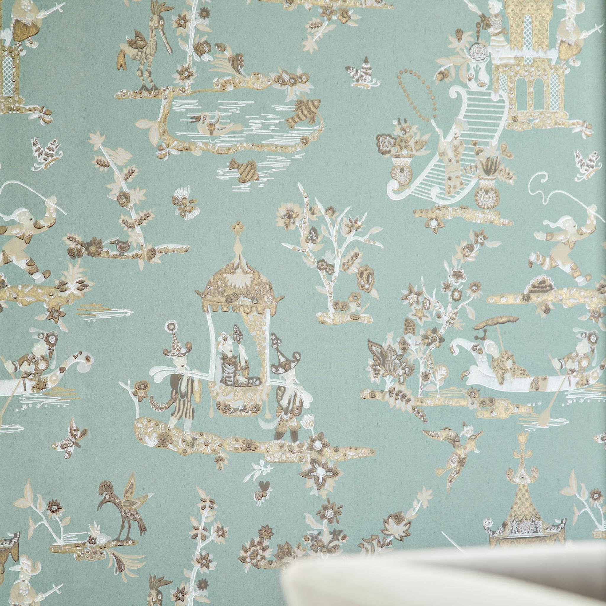 PRINCIPESSA KOCACIN WALL Motif wallpaper By Rubelli