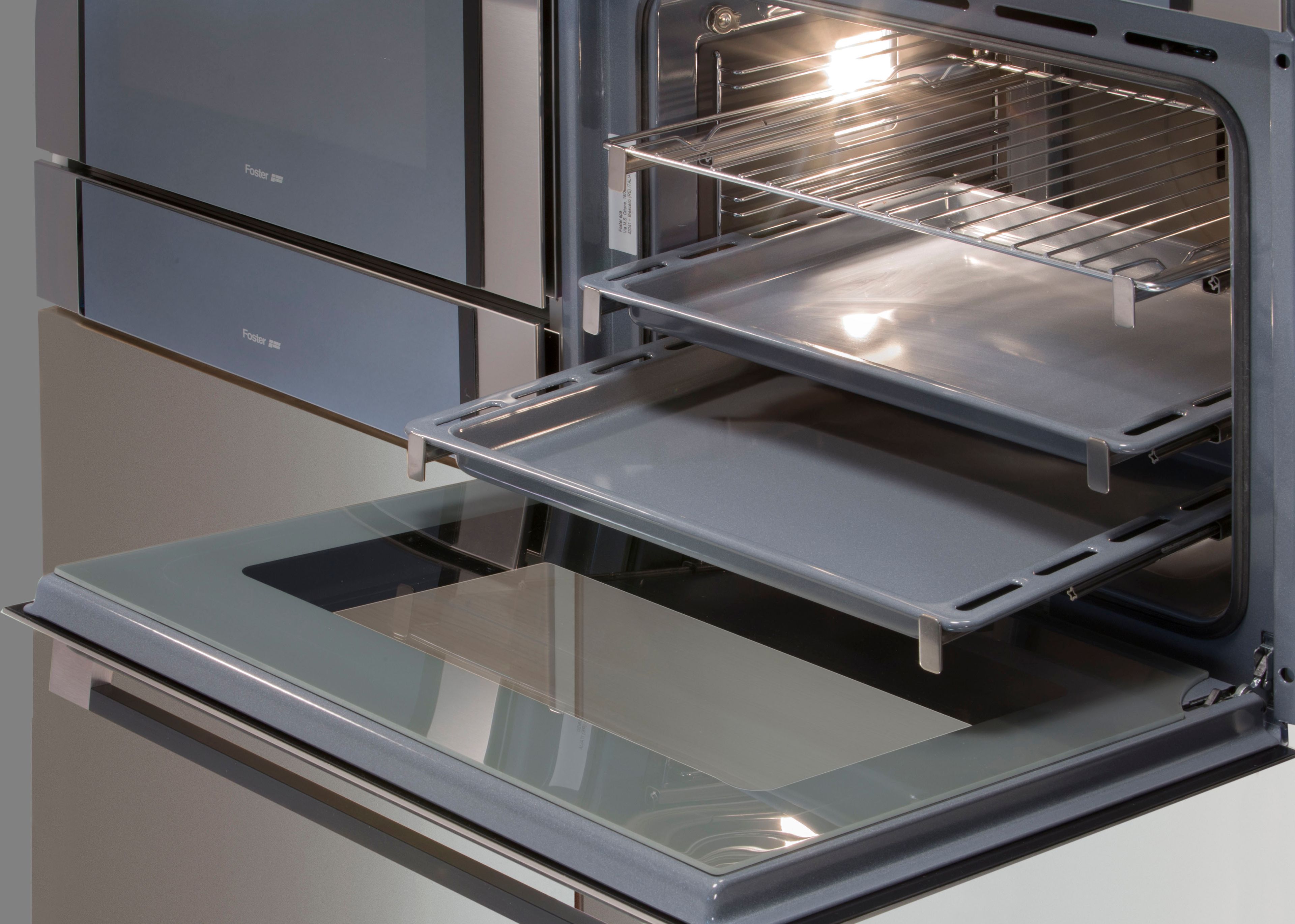 Touch screen built-in stainless steel oven with triple glazed door ...