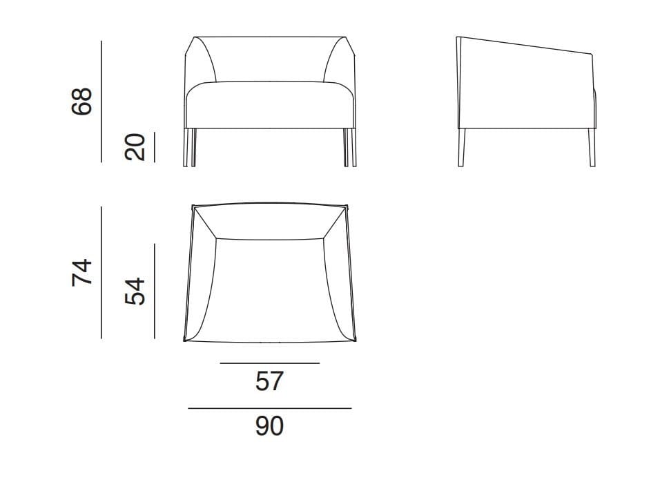 Upholstered fabric armchair SAARI XL By arper design Lievore Altherr Molina