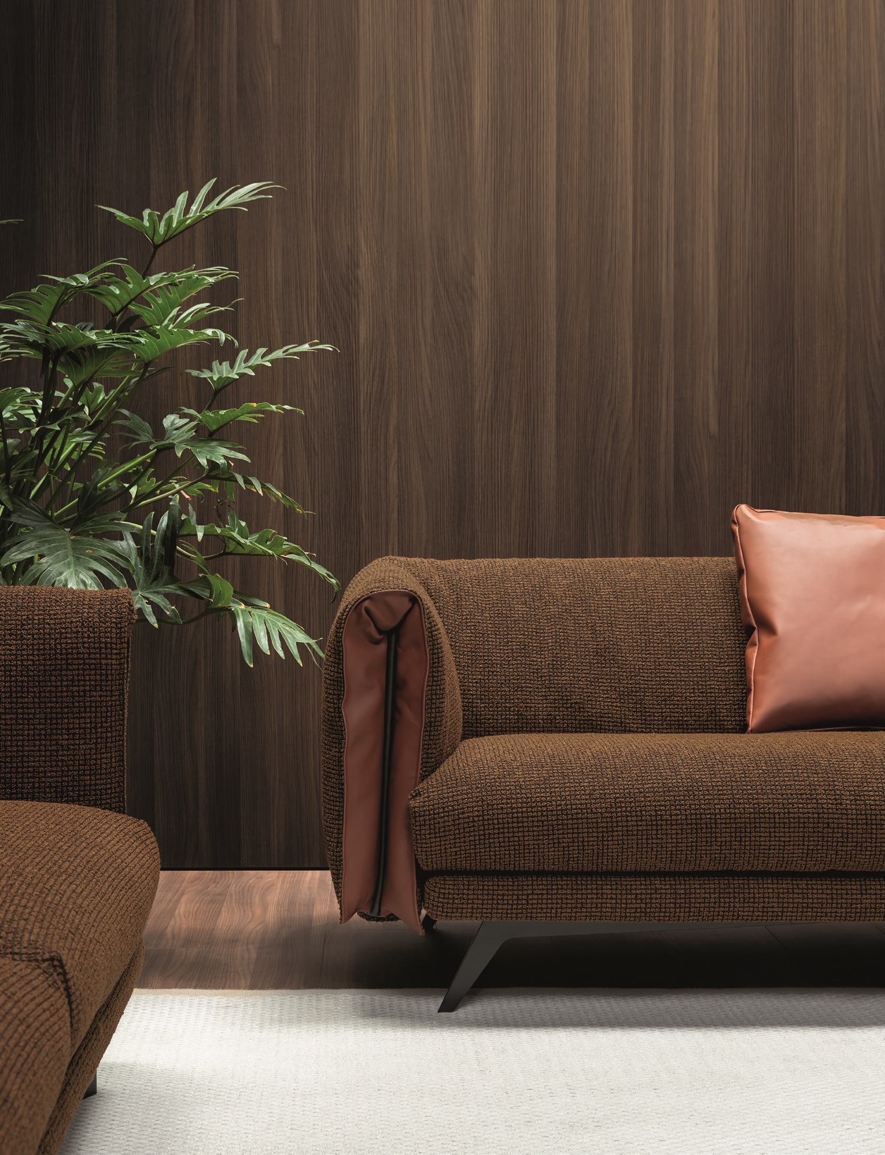 SADDLE 3 seater sectional fabric sofa By Bonaldo | design Giuseppe Viganò