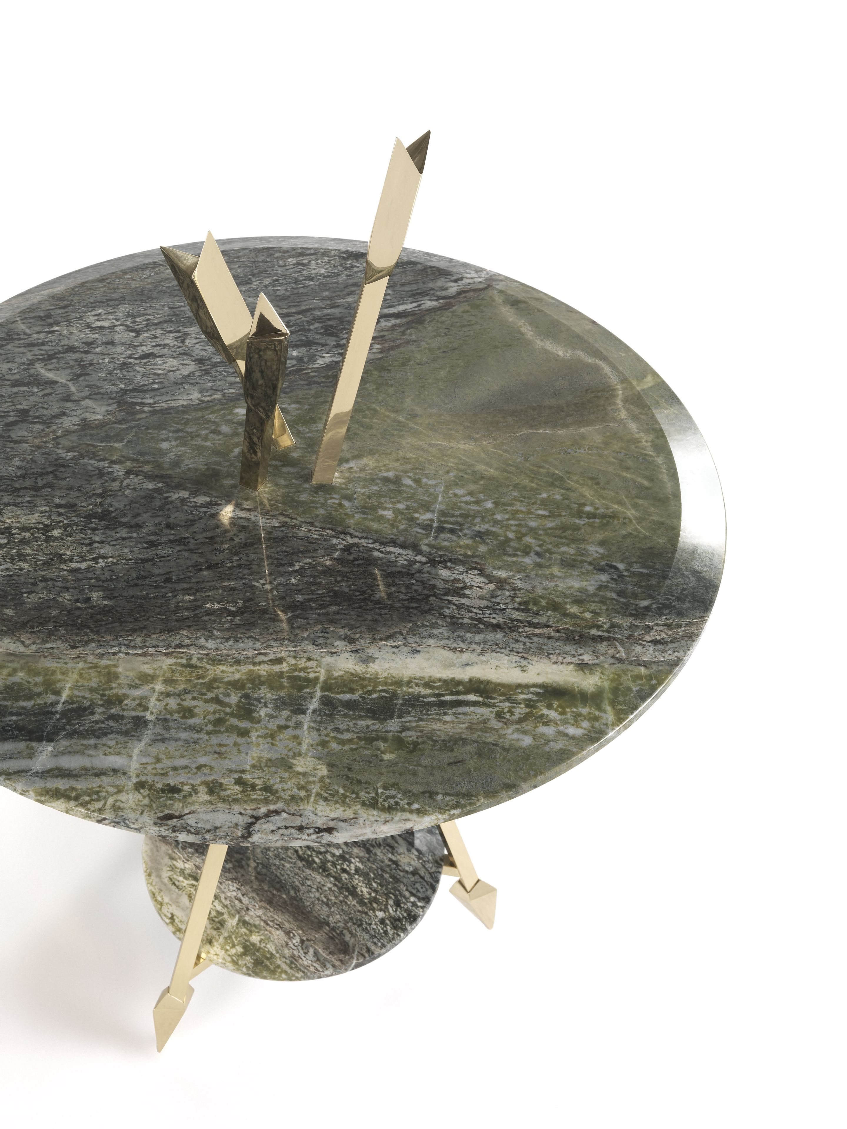 Round marble side table SAGITTA By ETRO Home Interiors