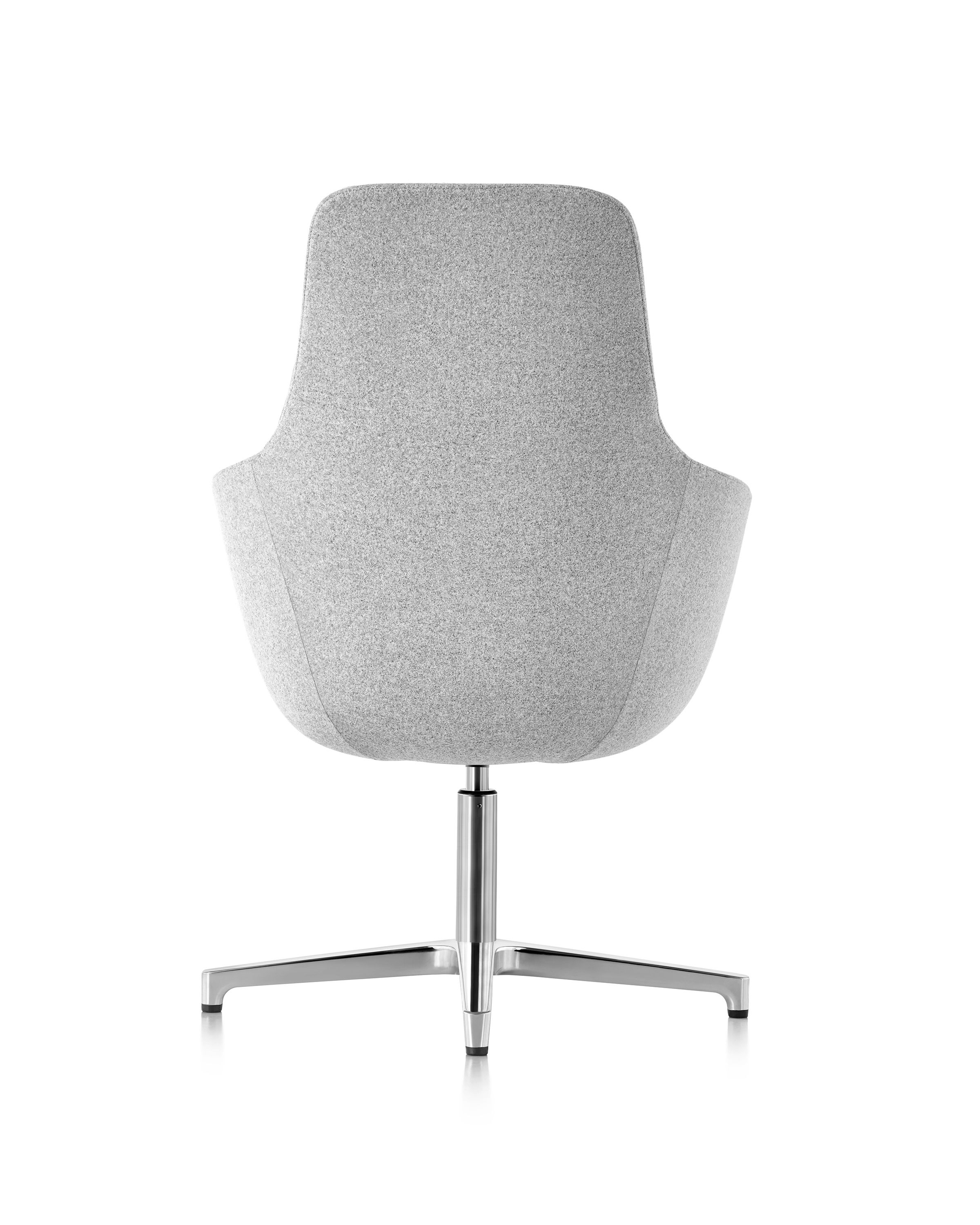 Swivel fabric chair with 4-spoke base with armrests SAIBA | Chair with ...