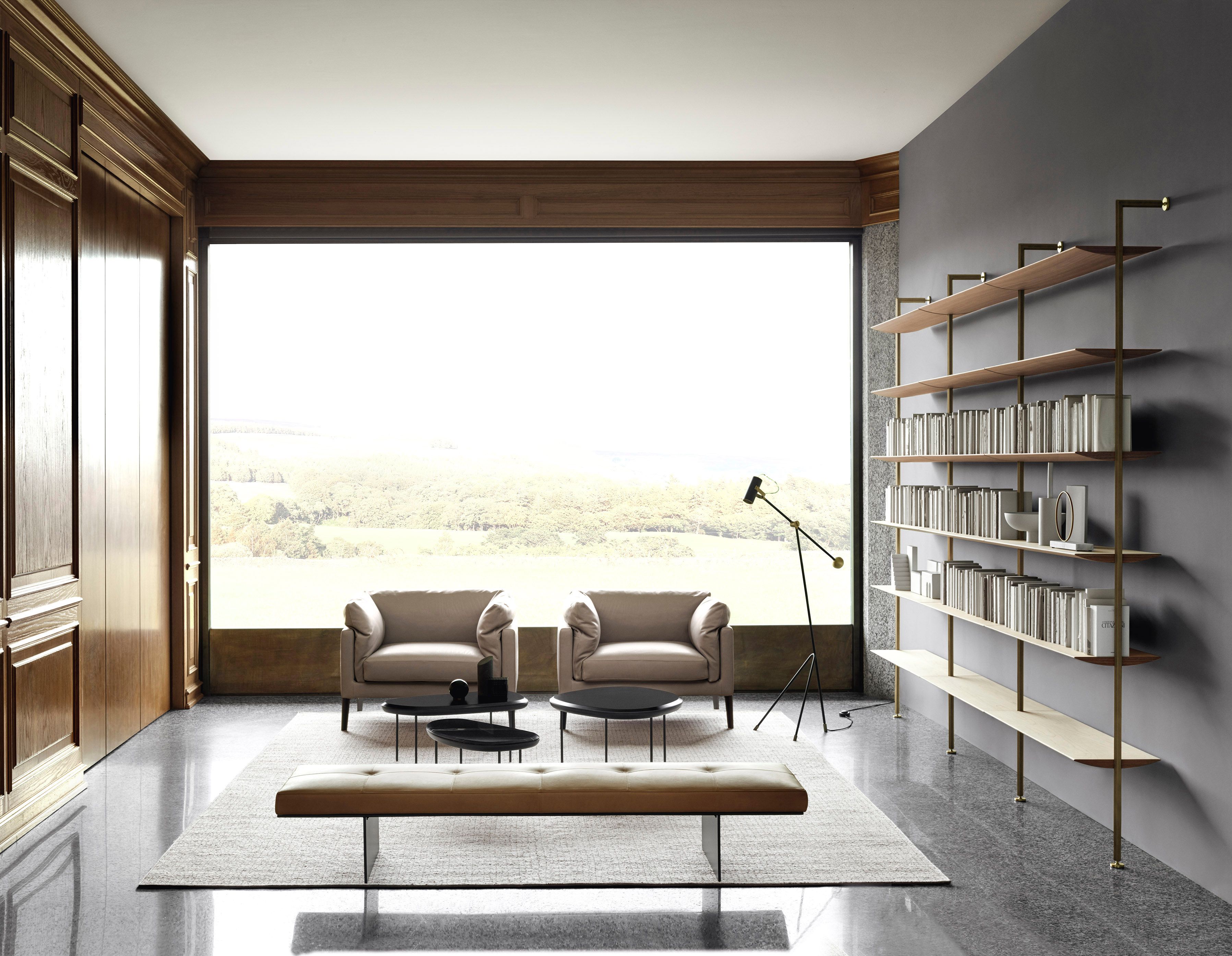 SAILOR Floor-ceiling mounted bookcase By Living Divani | design David ...