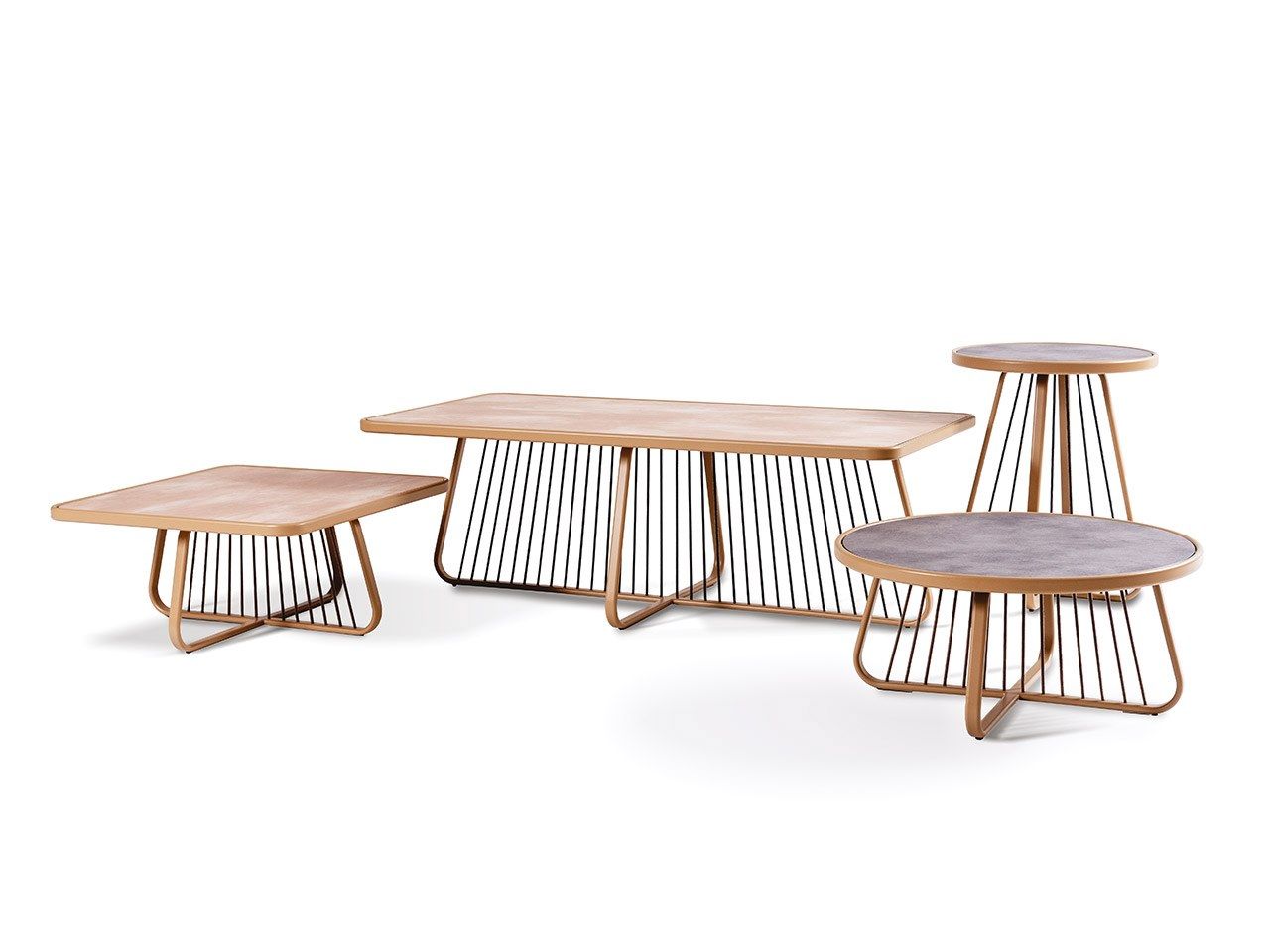 SALLY Rectangular laminate garden side table By Coro | design Riccardo Giovanetti