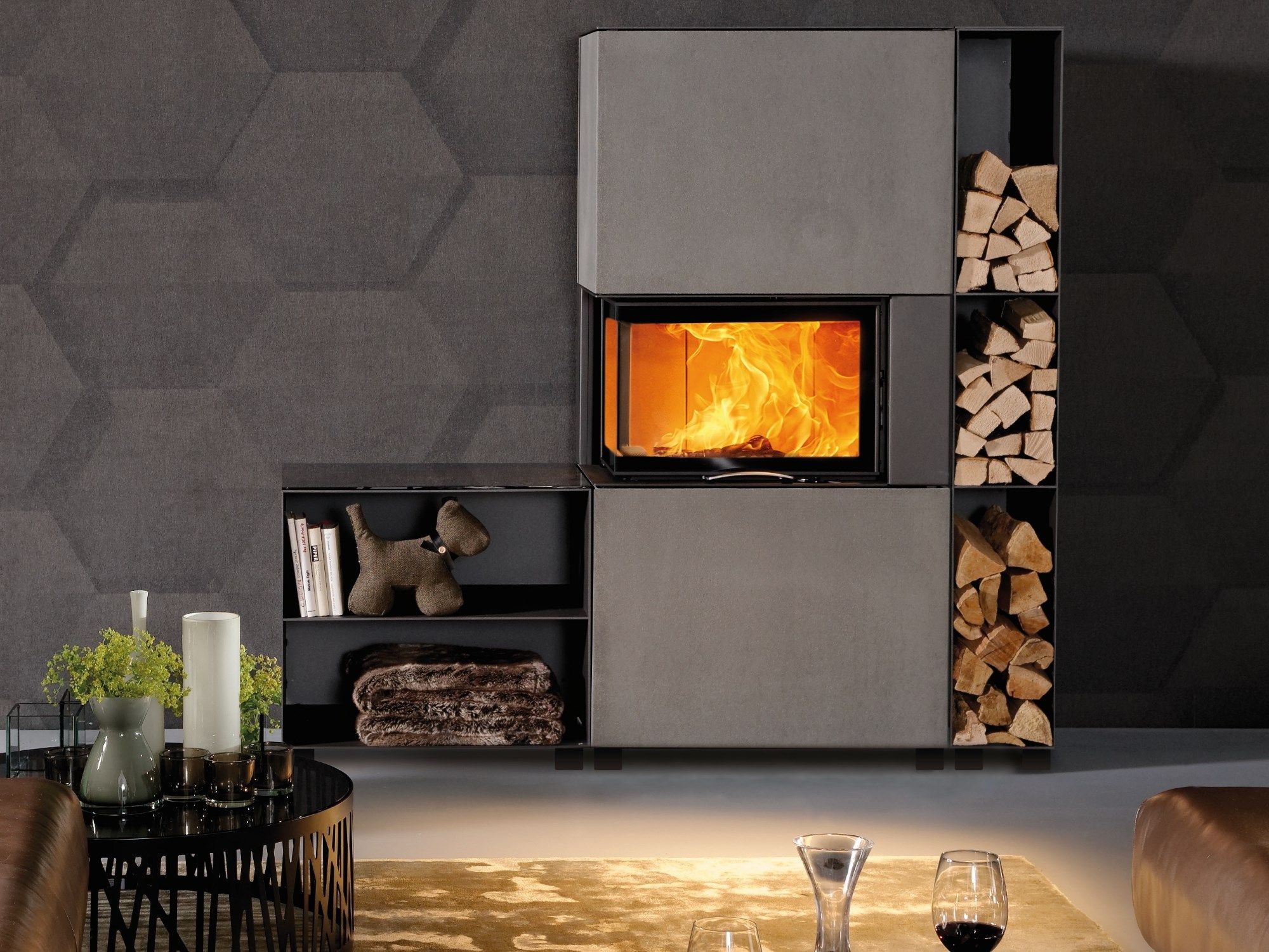 Fireplace SAM By Austroflamm design Cesare Monti