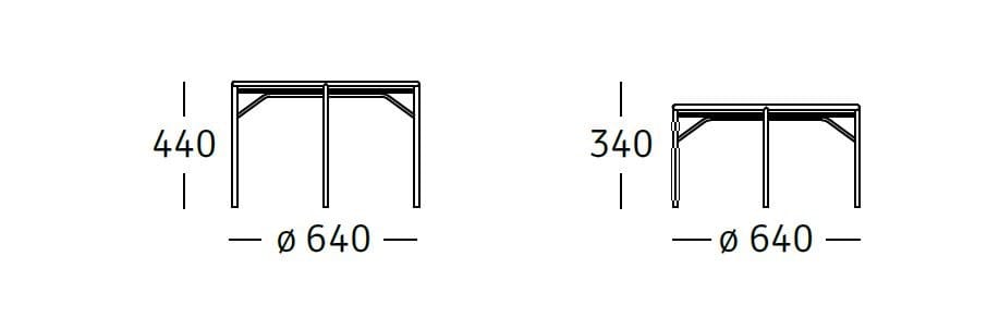 SAMURAI Round steel and wood coffee table By ROSSIN | design ...