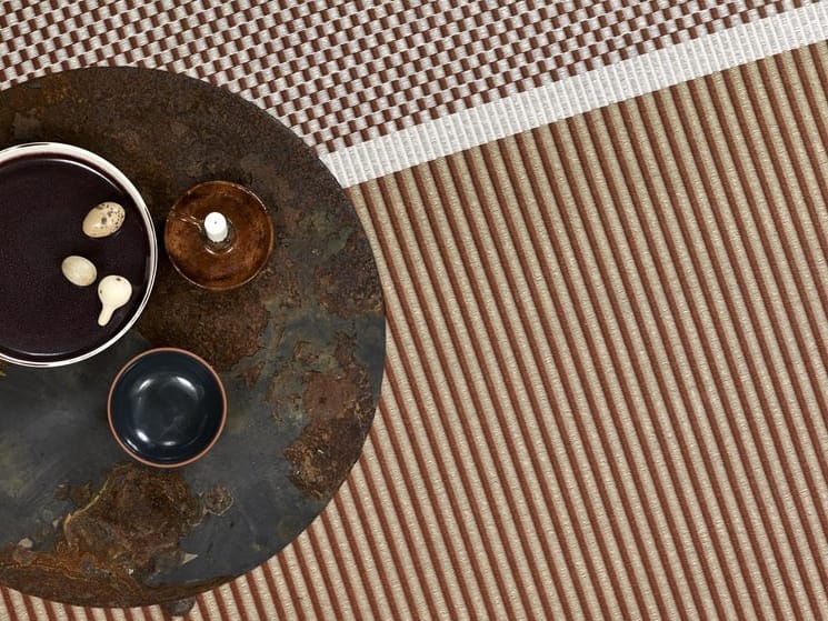 Striped paper yarn rug SAN FRANCISCO By Woodnotes design Ritva Puotila