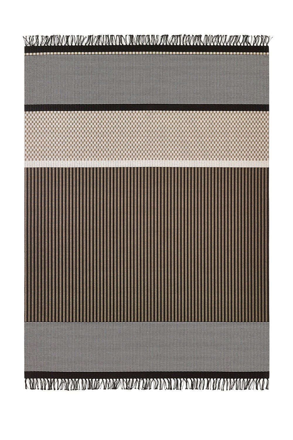 Striped paper yarn rug SAN FRANCISCO By Woodnotes design Ritva Puotila