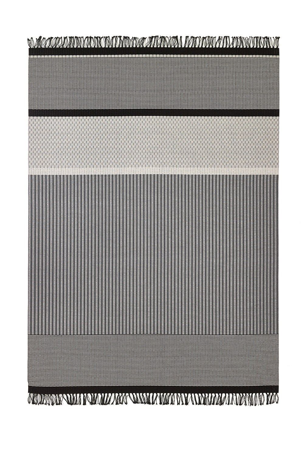 Striped paper yarn rug SAN FRANCISCO By Woodnotes design Ritva Puotila