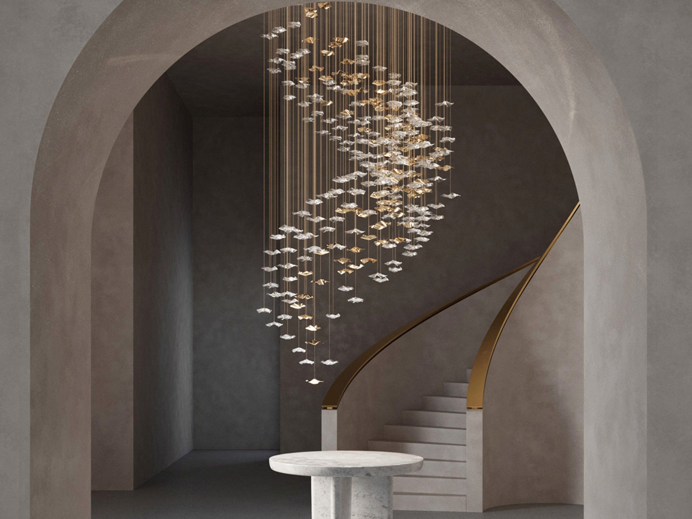 SAND & SEA CASCADING WAVES LED glass pendant lamp By Haberdashery