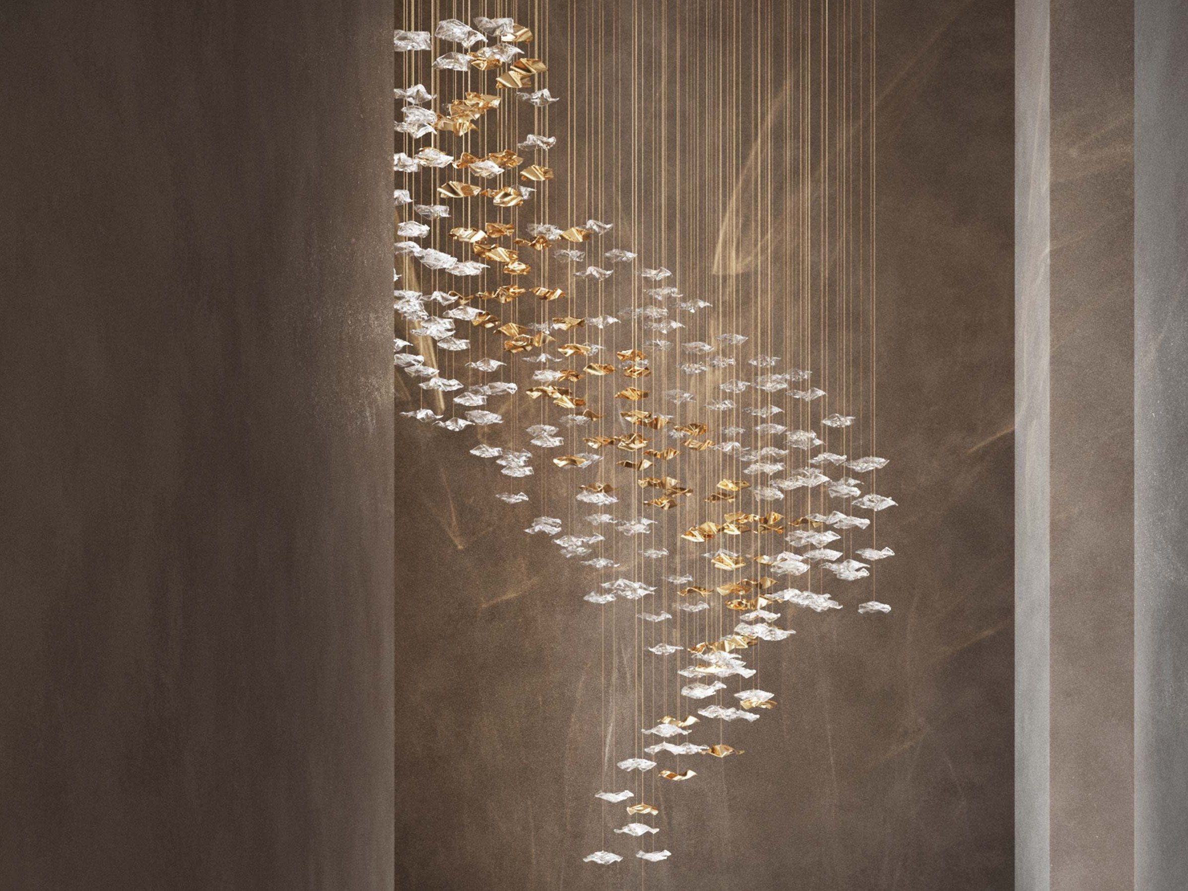 SAND & SEA CASCADING WAVES LED glass pendant lamp By Haberdashery