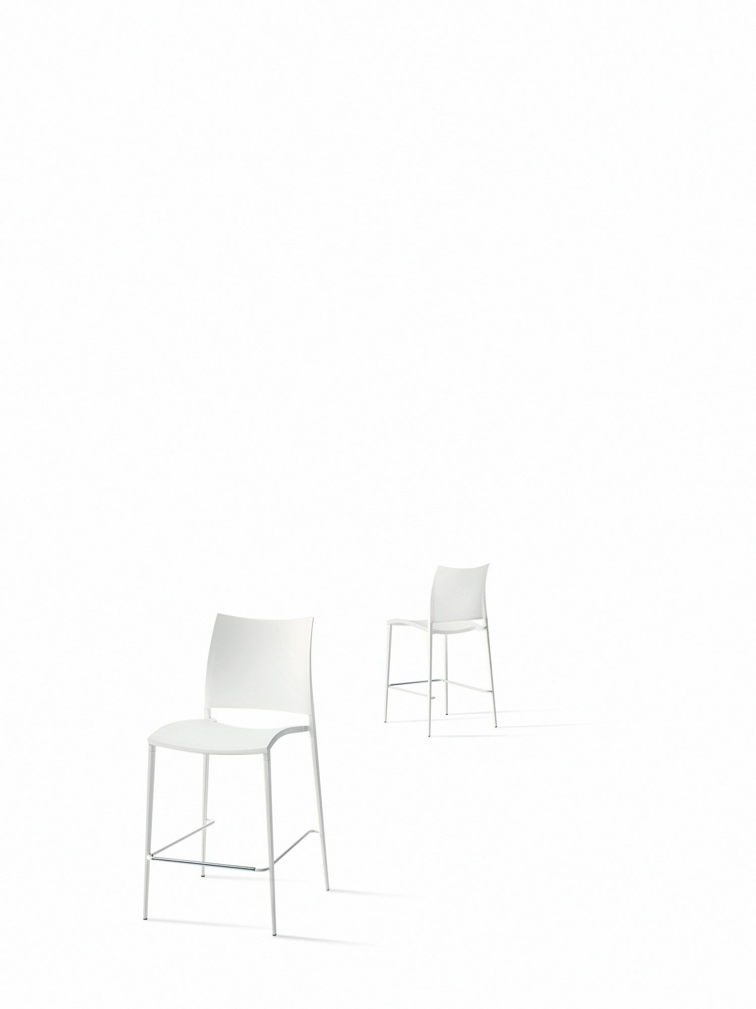 SAND High polypropylene stool with back By Desalto | design ...