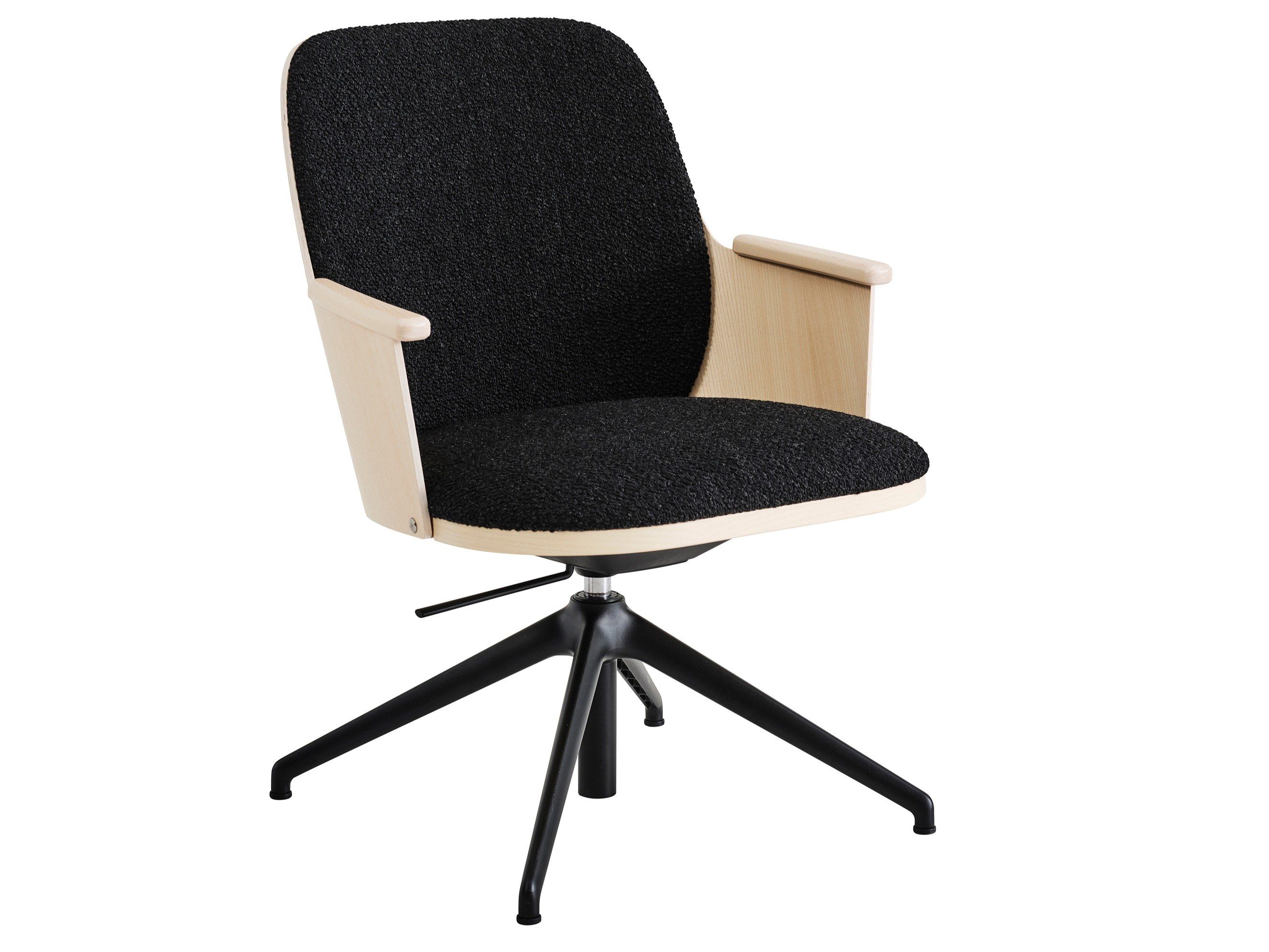 SANDER CONFERENCE Trestle-based height-adjustable fabric chair with ...