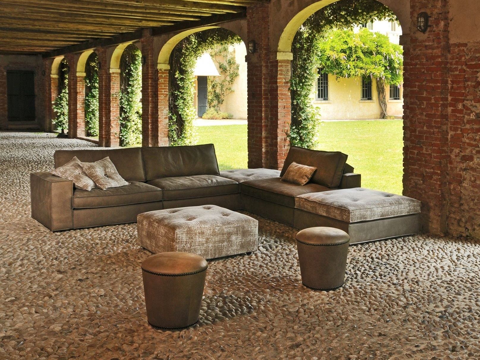 SANDY-C | Canapé d'angle Canapé d'angle en cuir By Gobbo Salotti | design Davide Longhi