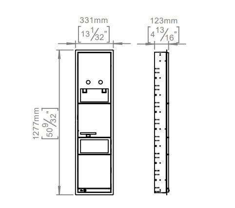 SANITARY PANEL HEK Hand towel dispenser By d line | design Knud Holscher