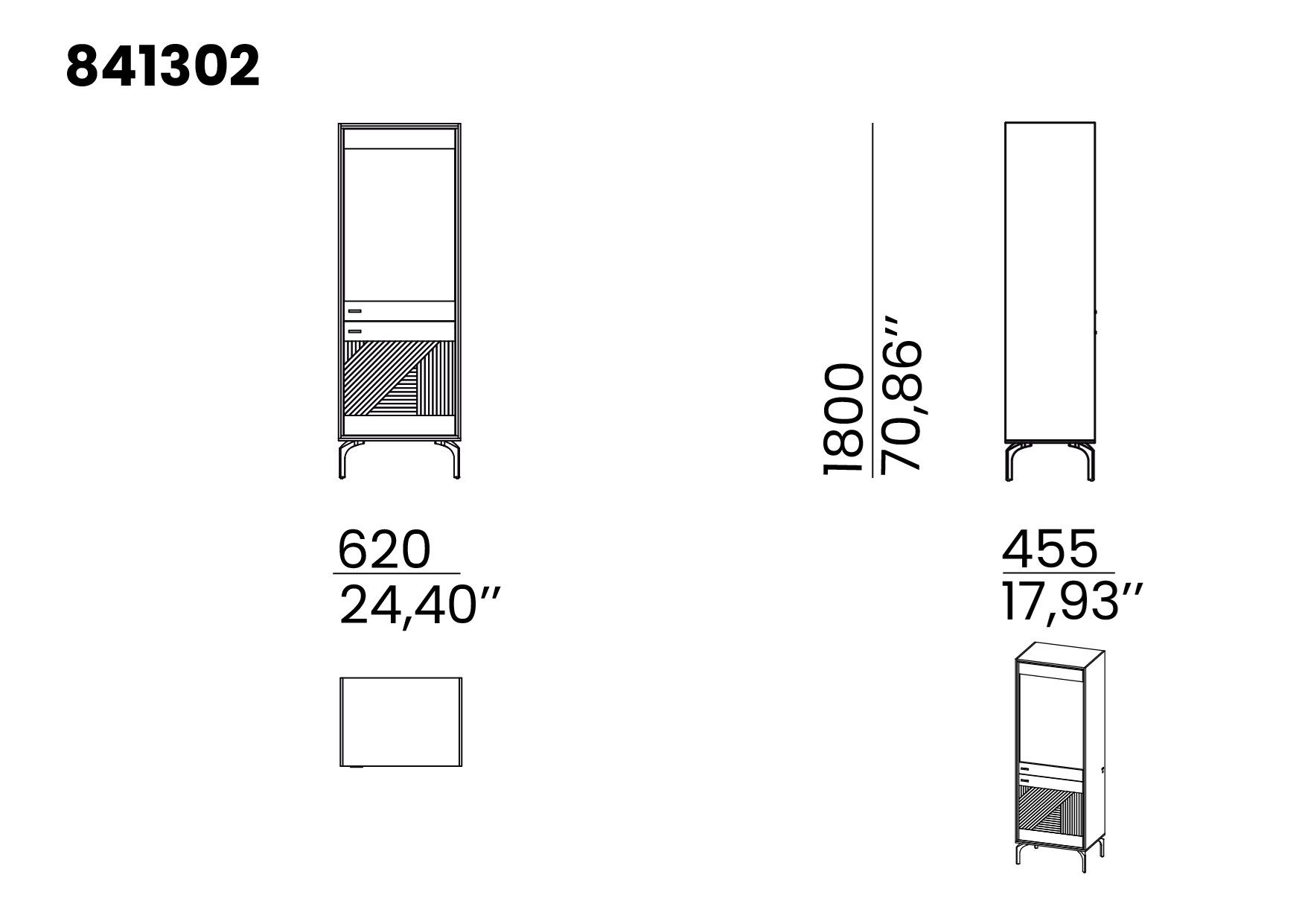 SANTANA Highboard with doors By animovel | design Christophe Lecomte