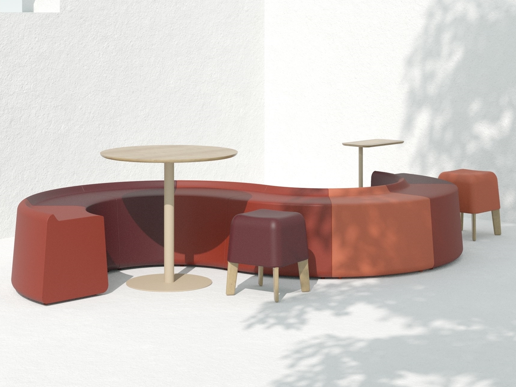 SAREK L Ecological polyurethane modular seat By Bõln | design Stone Designs