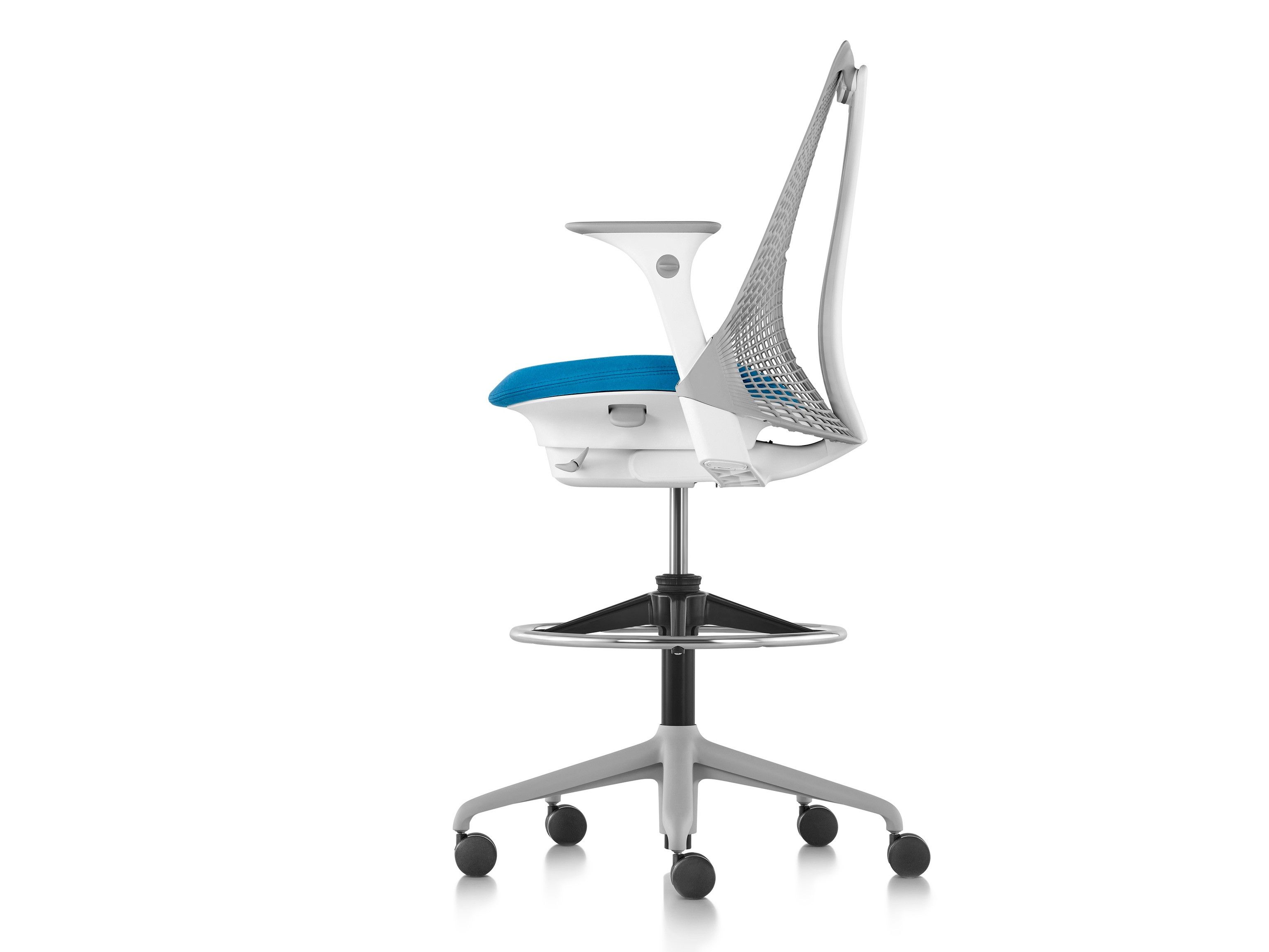 SAYL Ergonomic Swivel office stool with Armrests By Herman Miller ...