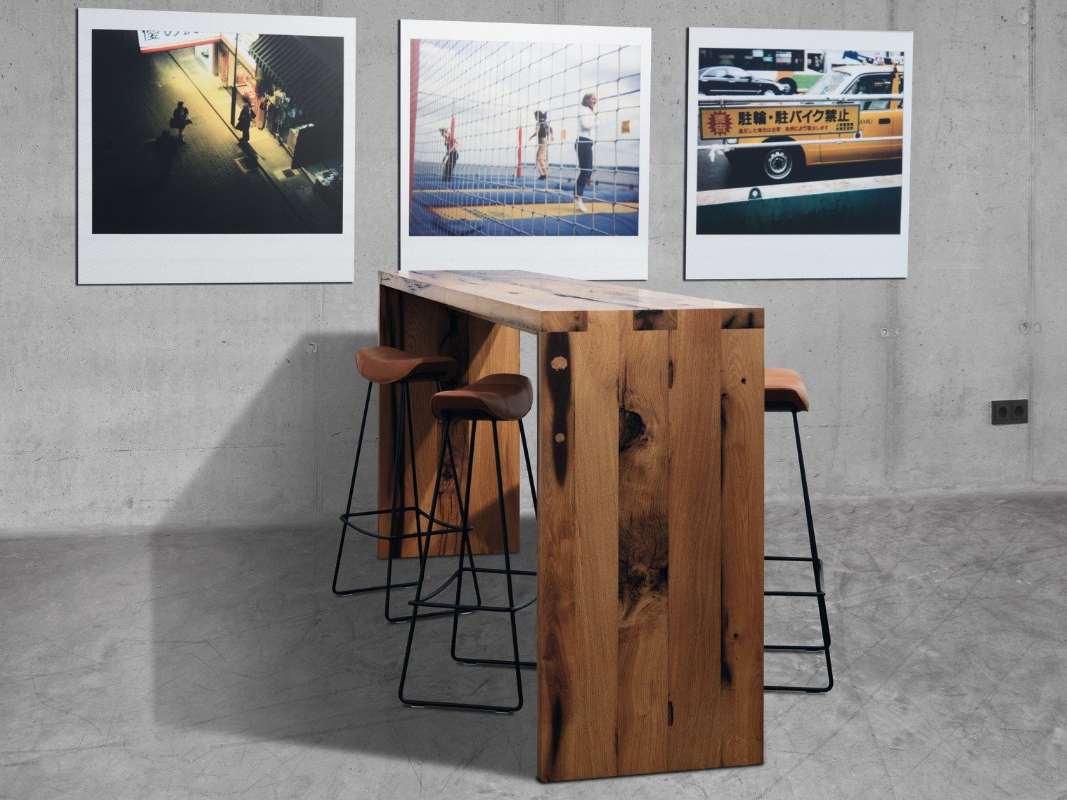 SC 52 | Mesa alta Mesa alta rectangular de madera By JANUA | design Christian Seisenberger